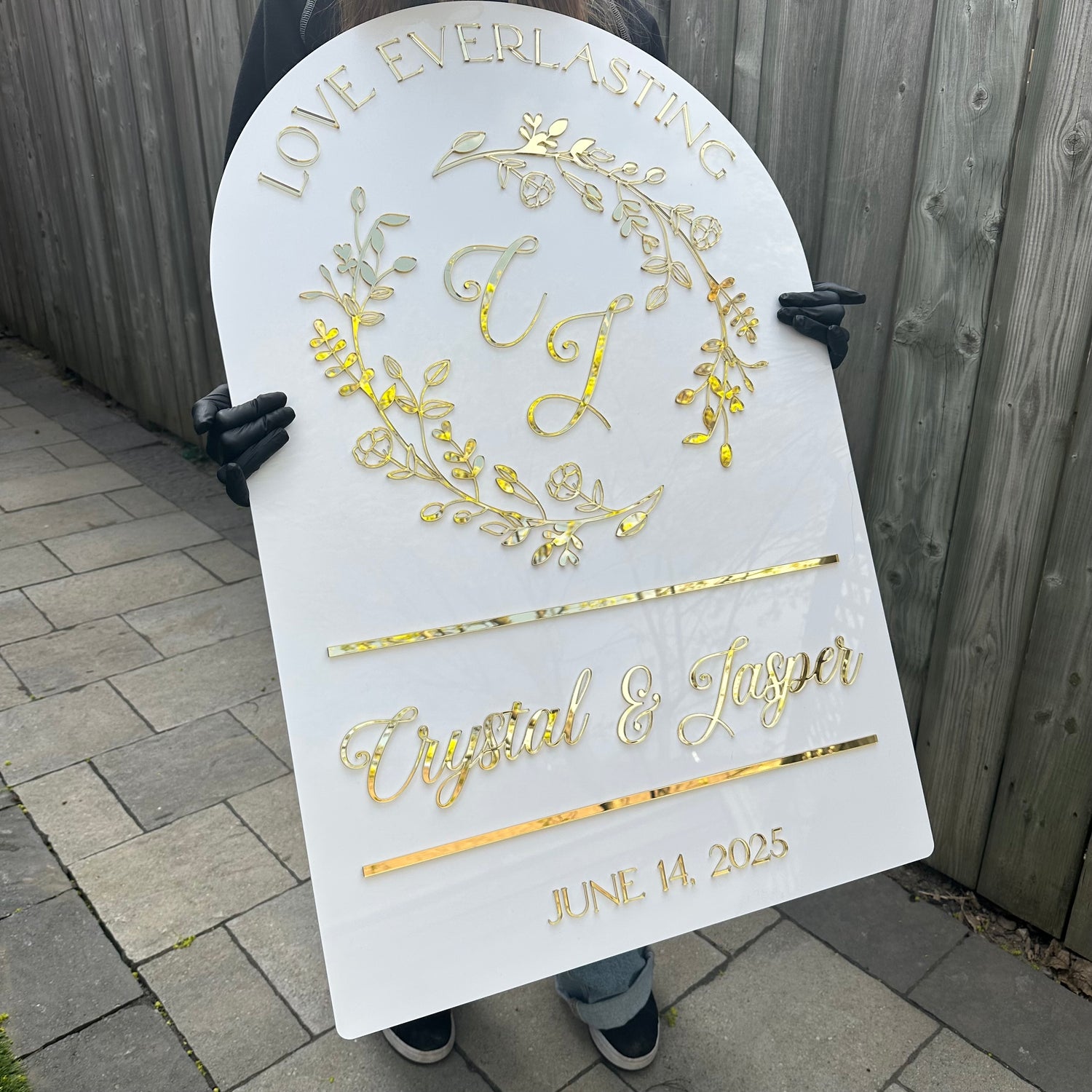 Monogram Welcome Wedding Sign